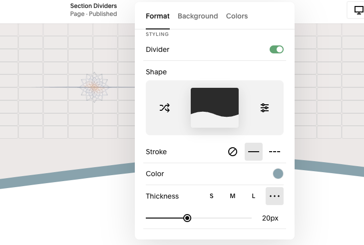 How to Add & Style Custom Squarespace Section Dividers - No CSS Code Required!