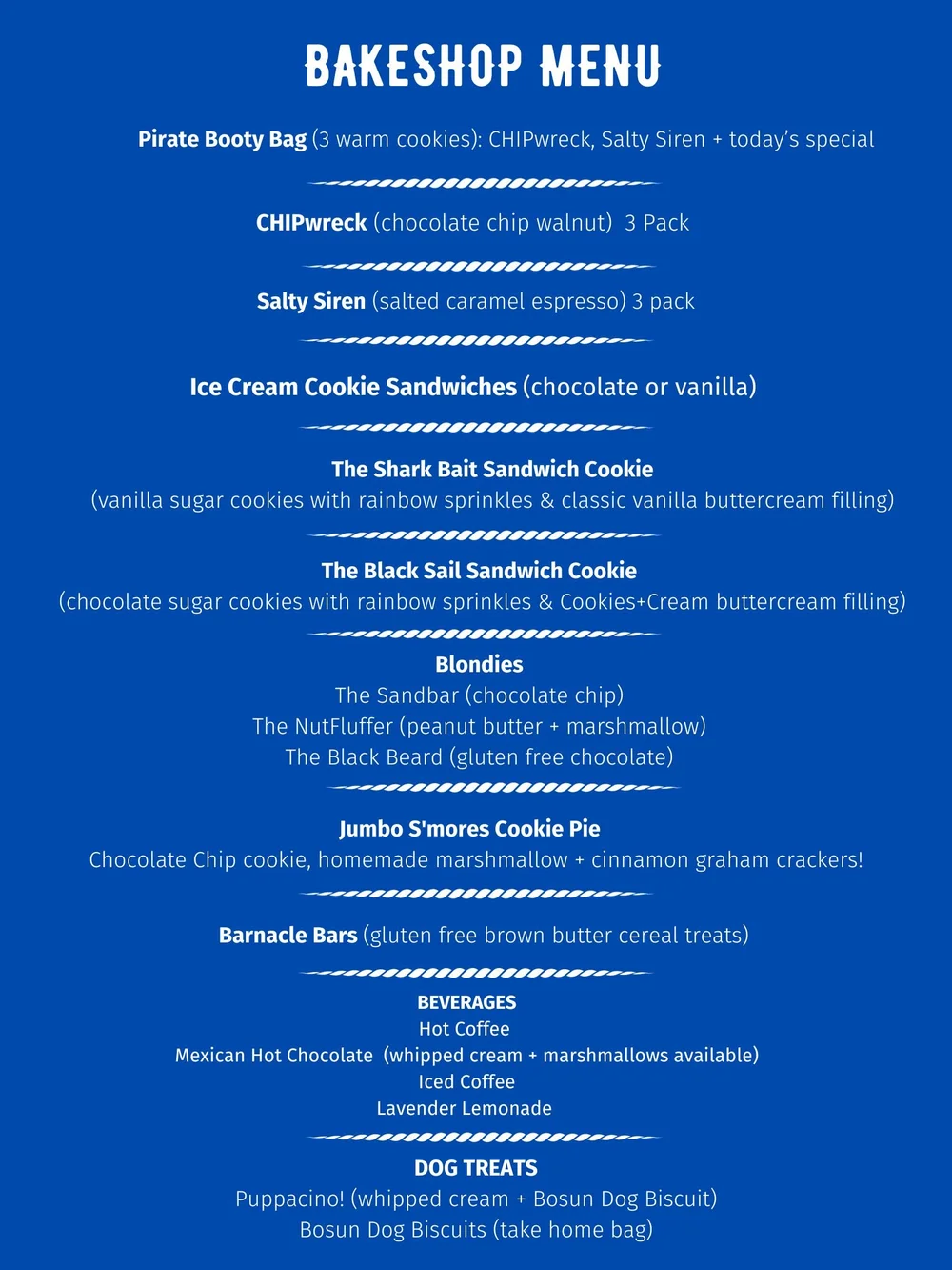 Food Truck Menu — Cookies better than your Mom's!