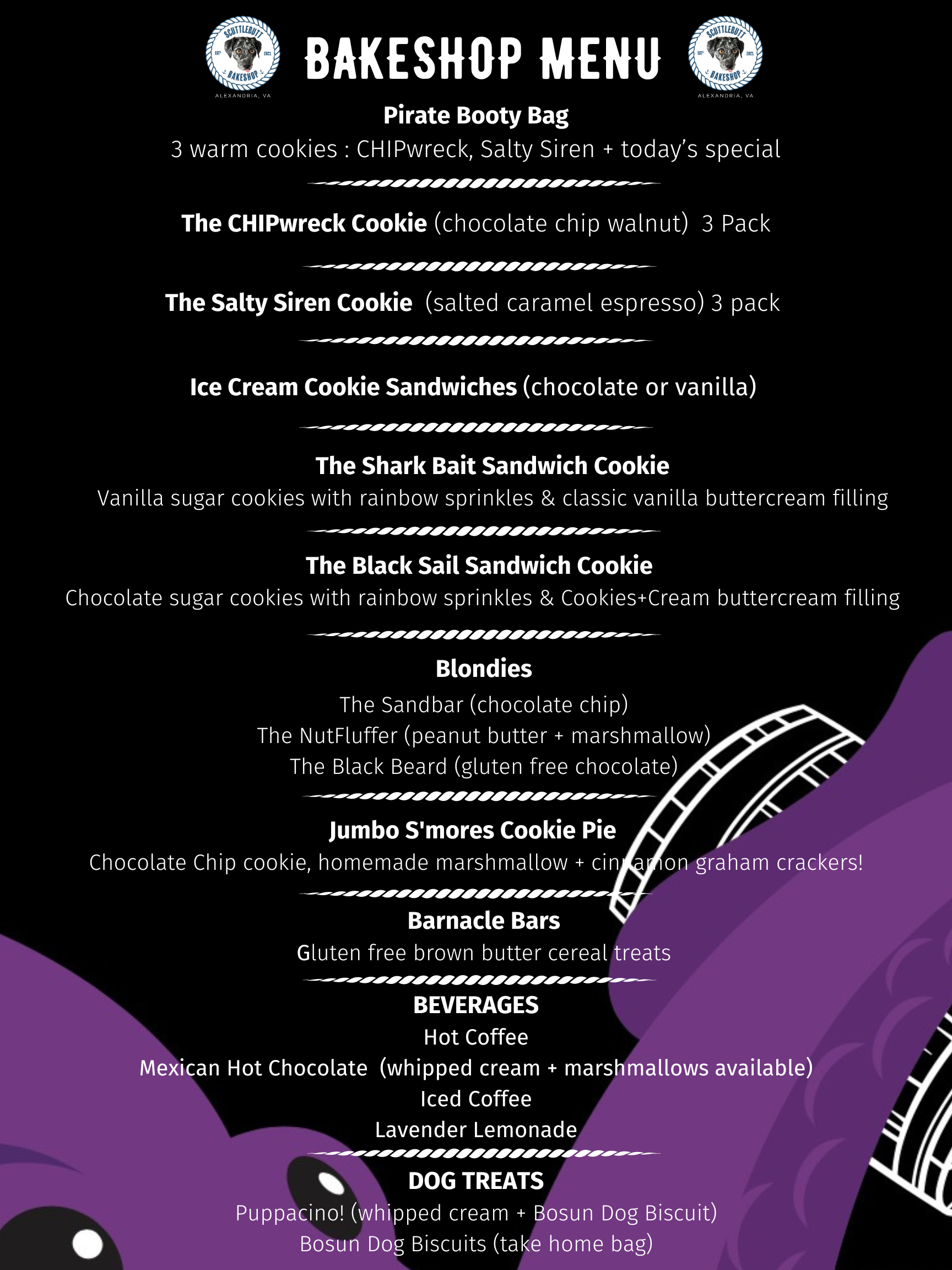 Food Truck Menu — Cookies better than your Mom's!