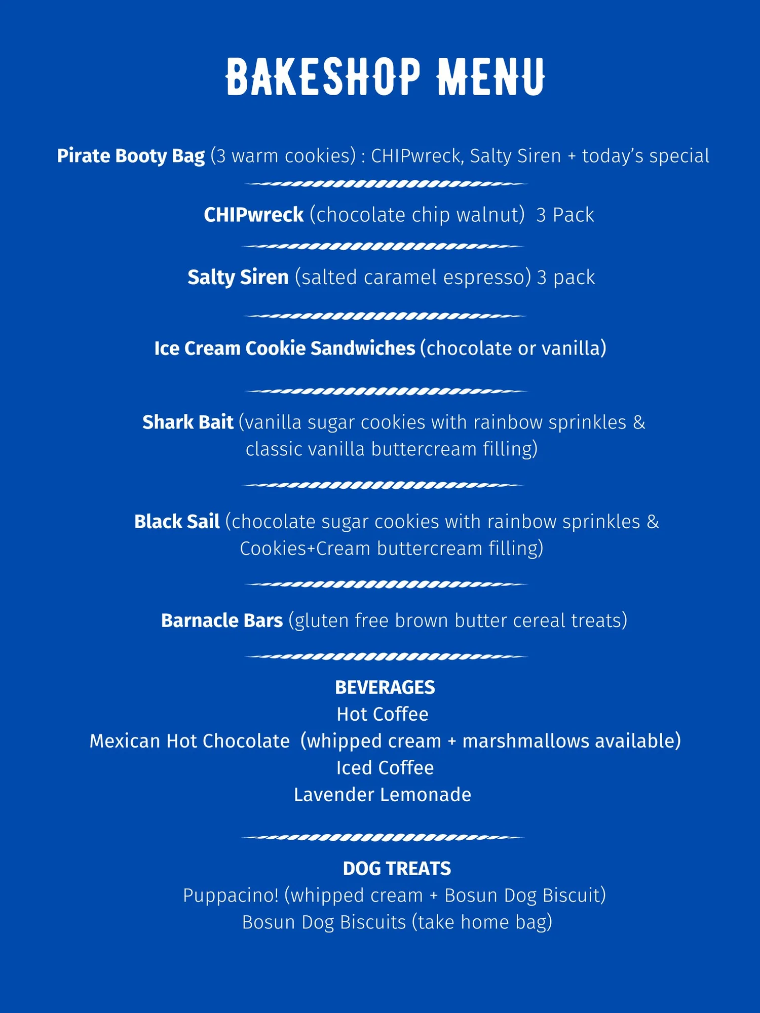 Food Truck Menu — Cookies better than your Mom's!