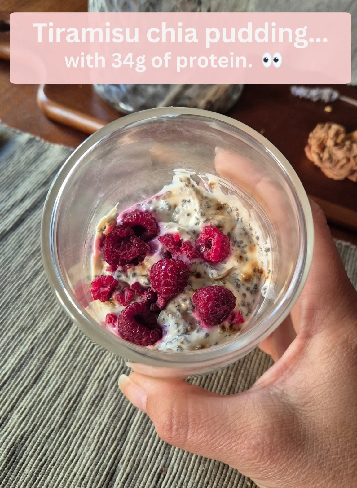 Tiramisu chia pudding – easy high protein breakfast or pre-workout ...