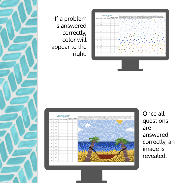 Chemistry Wave Equations Pixel Art in a Self-Checking Google Sheet ...