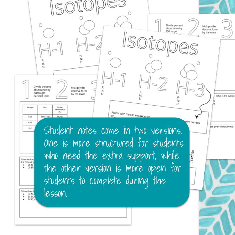 Chemistry Isotopes and Average Atomic Mass Scribble Notes ...