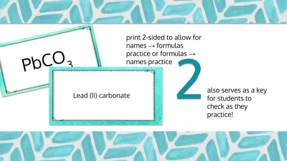 Chemistry Naming with Transition Metal Charges Task Cards ...