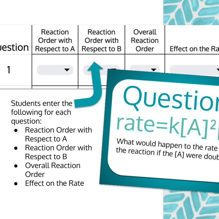 Chemistry Decomposition Reactions Pixel Art in a Self-Checking Google ...