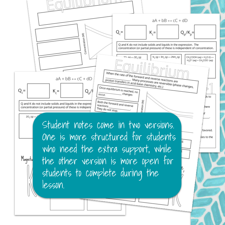 AP Chemistry Manipulations of the Equilibrium Constant Scribble Notes ...