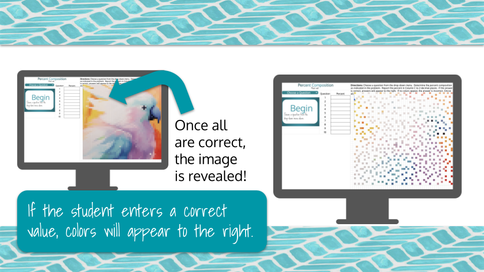 Chemistry Percent Composition Pixel Art — rebeccaunbrokenbond