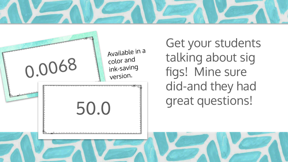 Chemistry Significant Figures Sig Fig WAR Card Game — rebeccaunbrokenbond