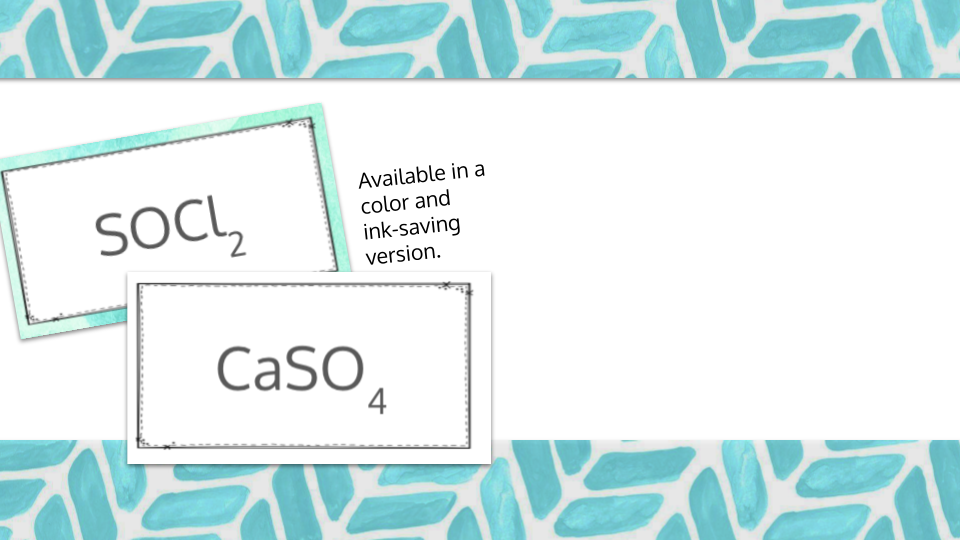 AP Chemistry Oxidation Numbers WAR Card Game — rebeccaunbrokenbond