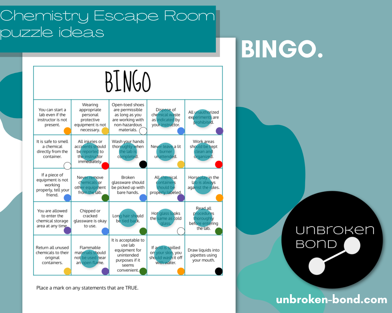 5 More Chemistry Escape Room Puzzle Ideas — rebeccaunbrokenbond