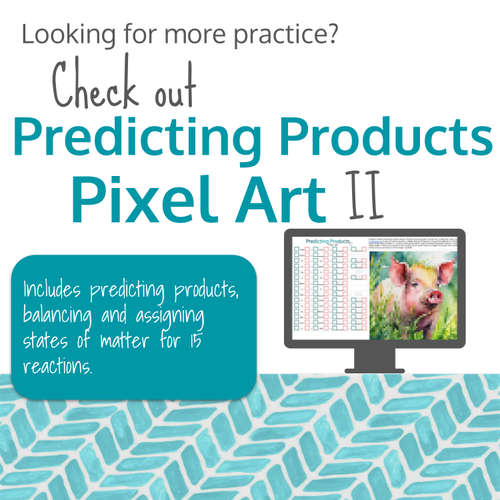 Chemistry Decomposition Reactions Pixel Art in a Self-Checking Google ...