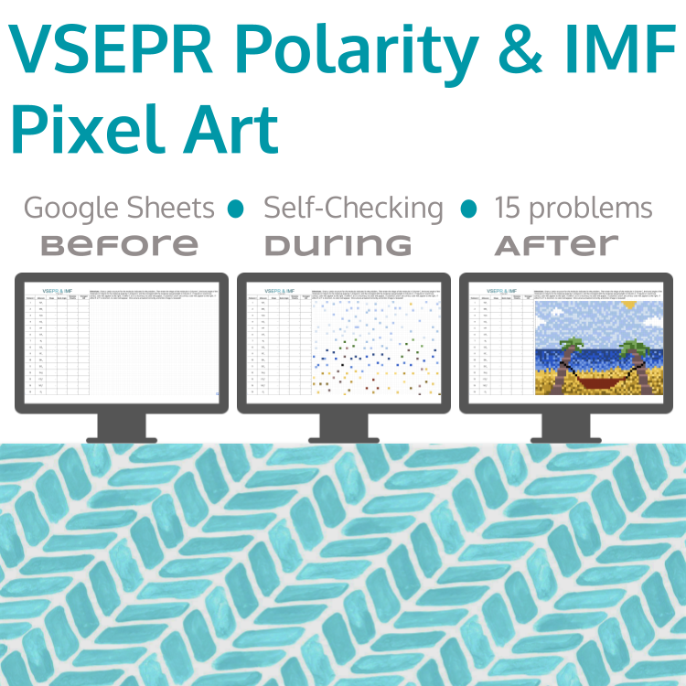 Chemistry Wave Equations Pixel Art in a Self-Checking Google Sheet ...