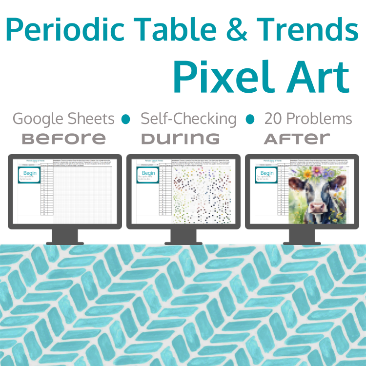 Chemistry Wave Equations Pixel Art in a Self-Checking Google Sheet ...