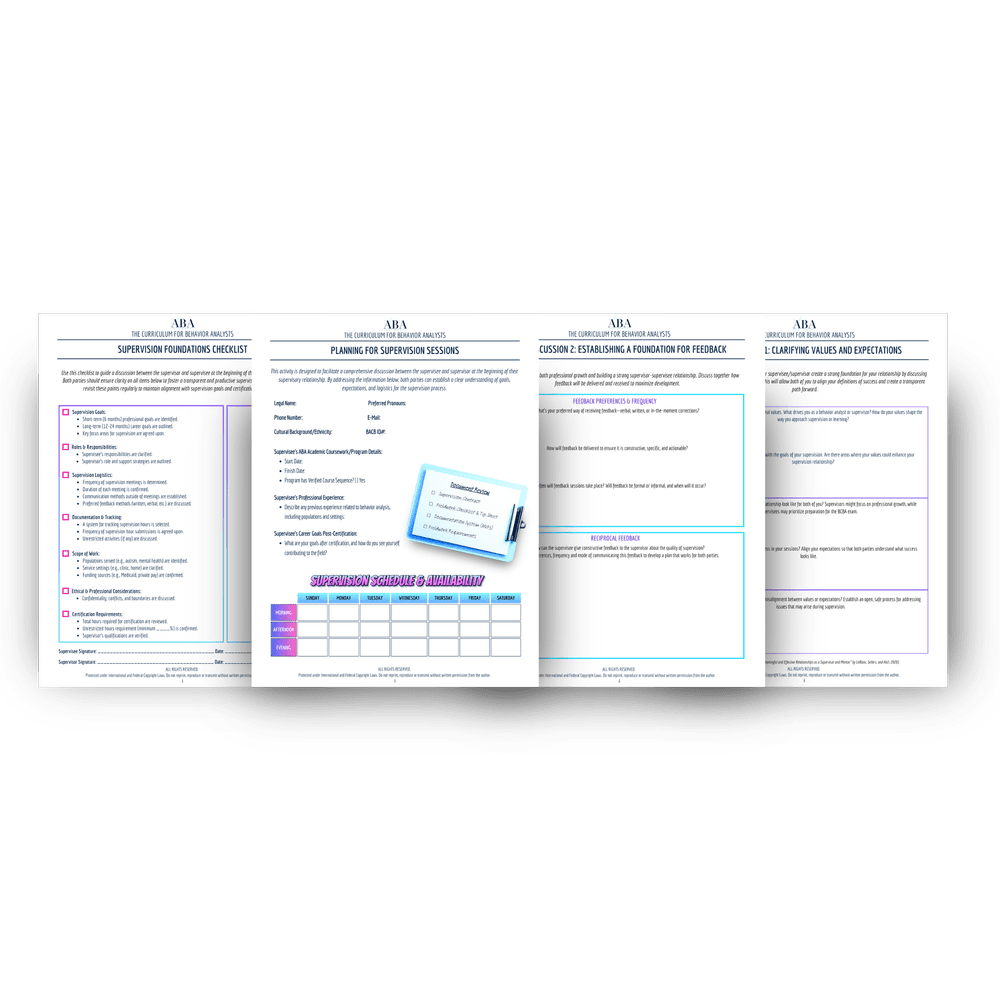 6th Edition ABA Supervision Curriculum & Study Manual — The ABA Network