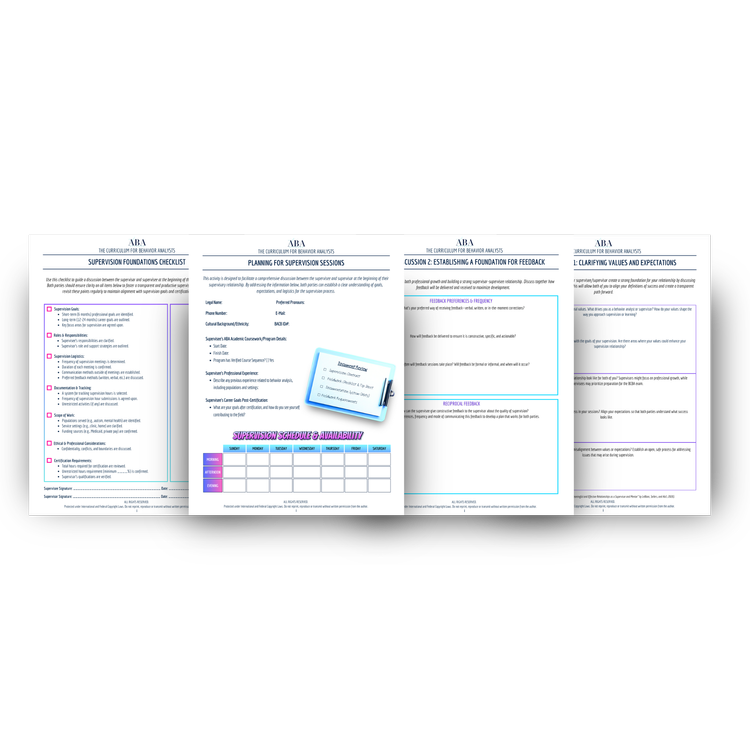 6th Edition ABA Supervision Curriculum & Study Manual — The ABA Network