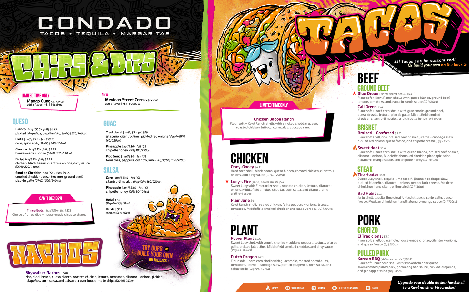 Condado Menu — Elliot Chaltry Illustration