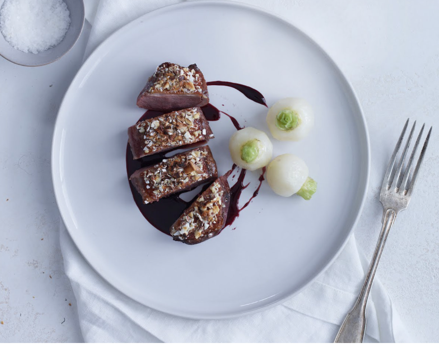 Almond Caramelized Duck Breasts with Amaretto Jus — The Twisted Challah