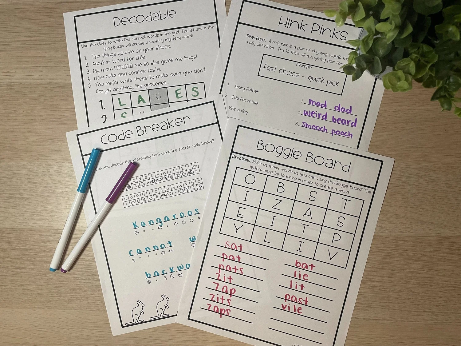 Early Finisher Packet Freebie. — H & Em Resources