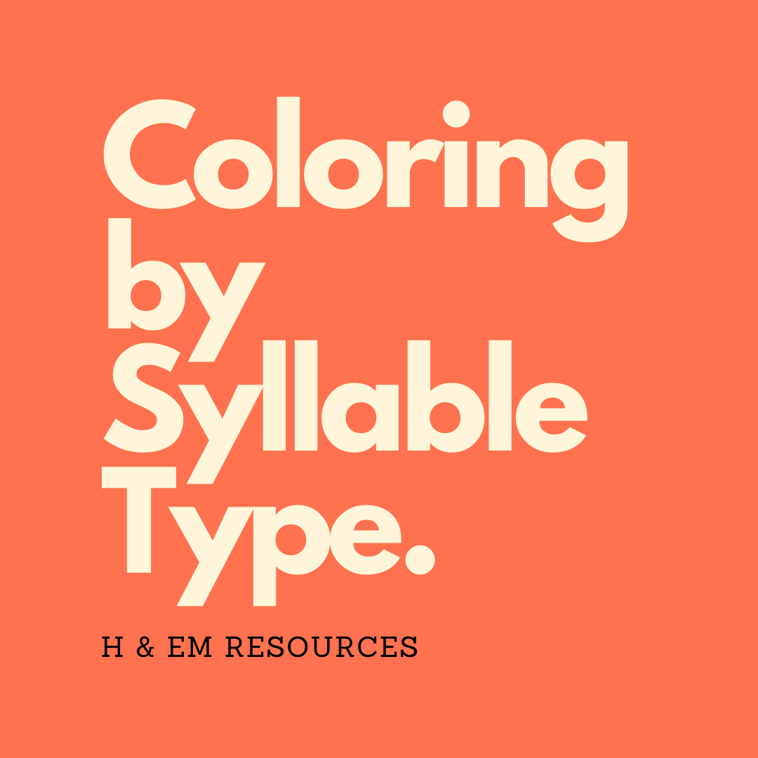 Color by Code: Syllable Type, Syllable Division, Orton Gillingham — H ...