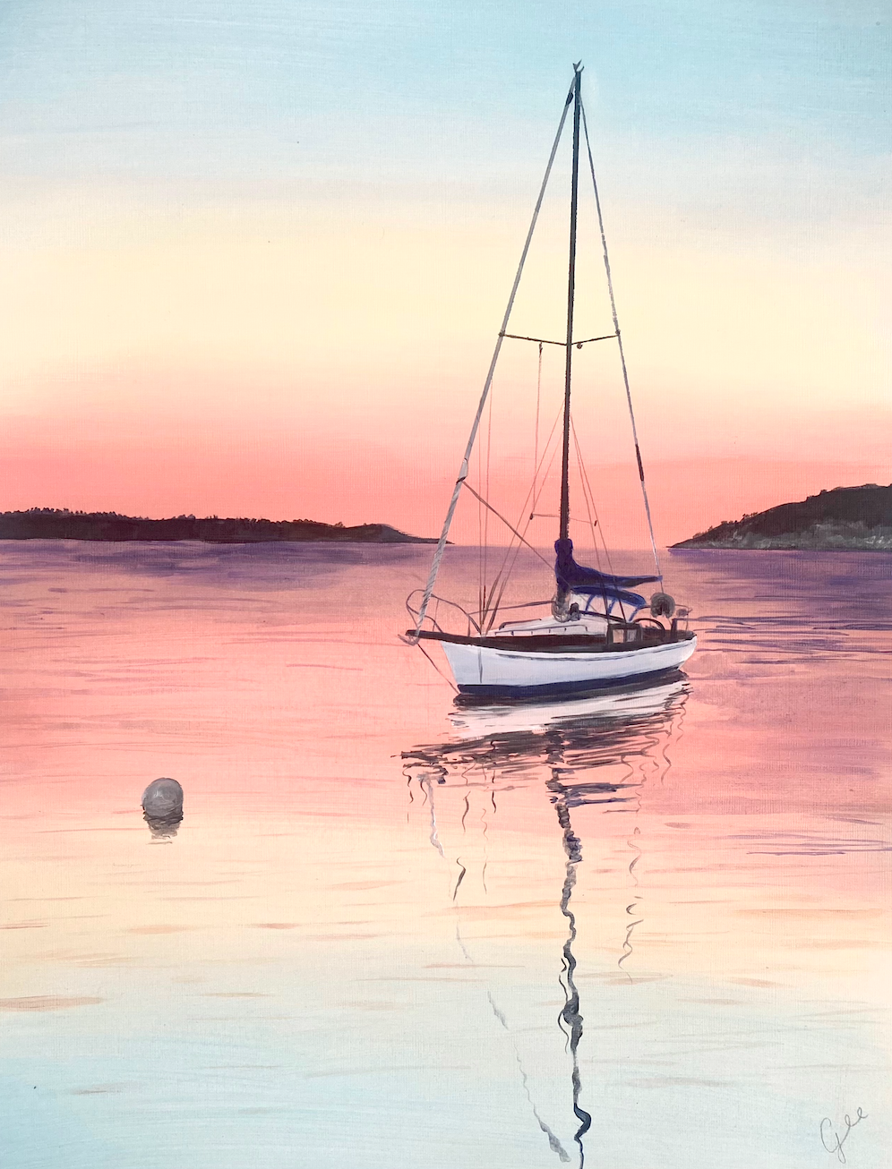Sailing Boat Painting