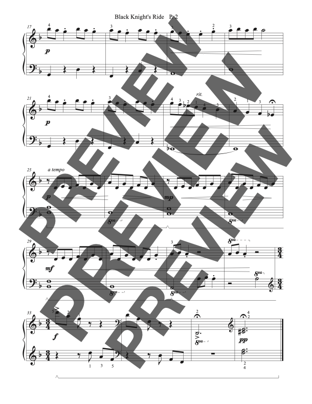 Black Knight's Ride for Late Elementary/Early Intermediate, Studio ...