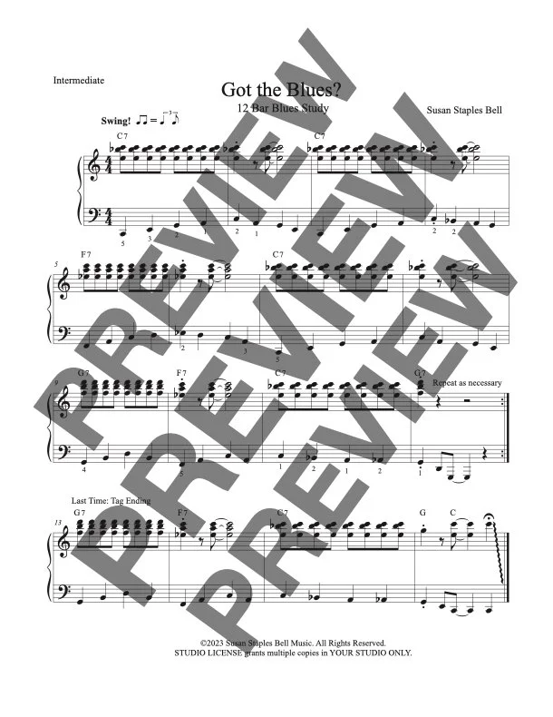 Got the Blues? a 12 Bar Blues Study + Build a Solo for Multi Level ...