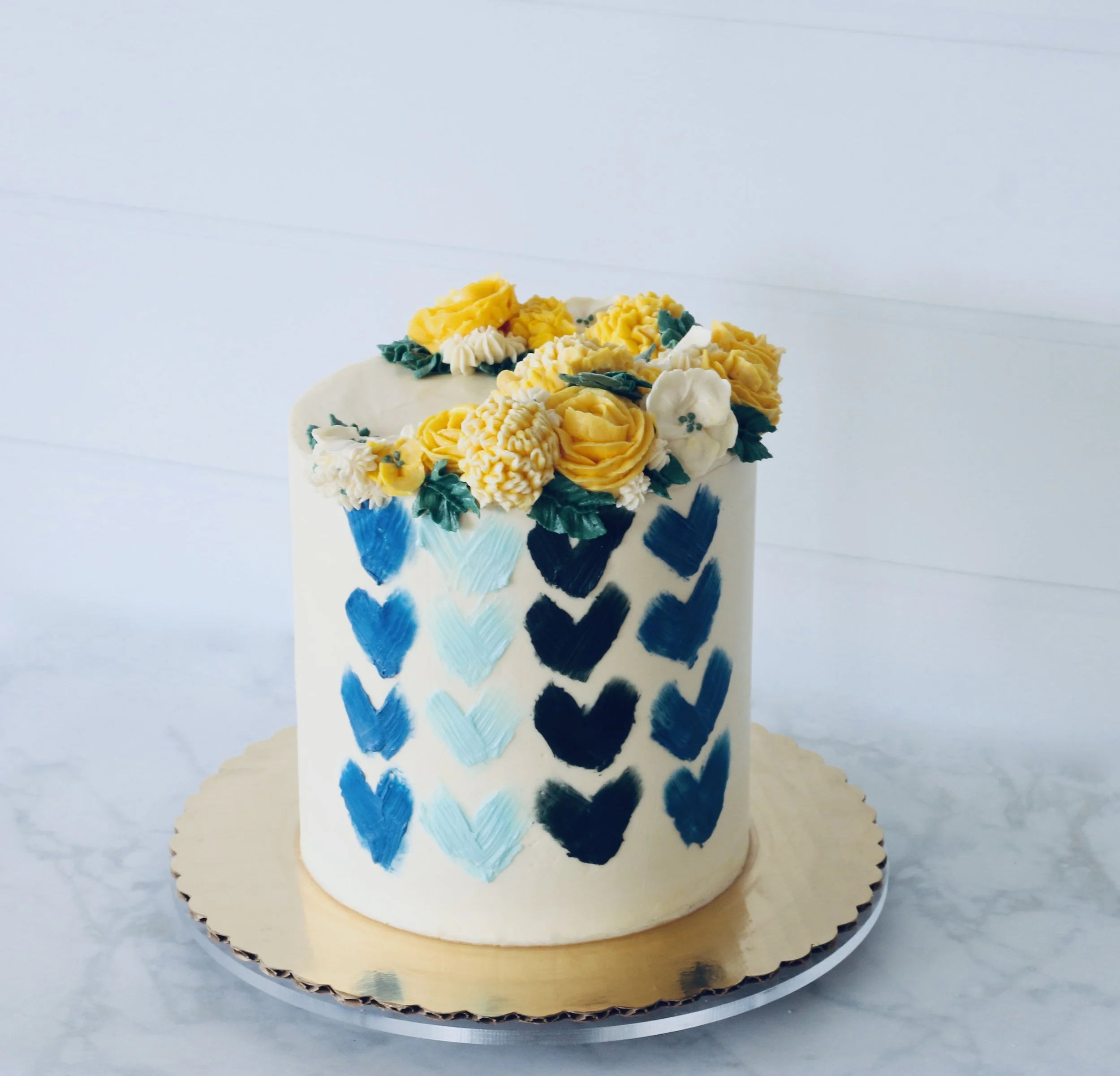 Half Moon Floral Cake Design — Linden Park Whisk, a gluten-free cake studio