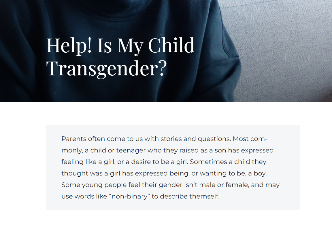 Supporting trans & non-binary young people — Be There