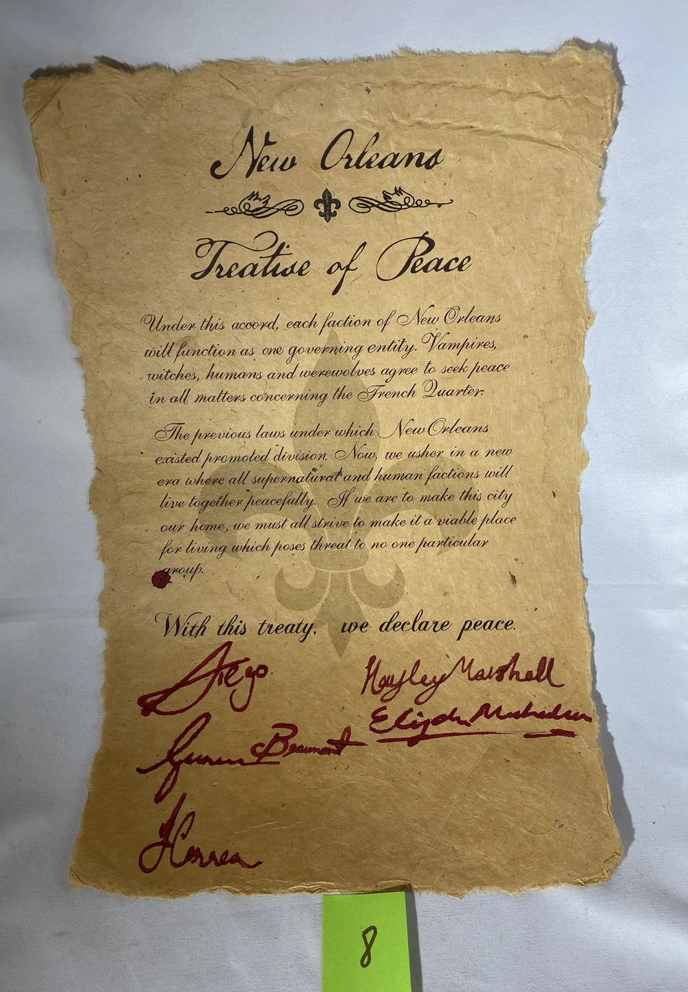 The Originals Treaty of New Orleans Screen Used Prop 9 Elijah — Wookie ...