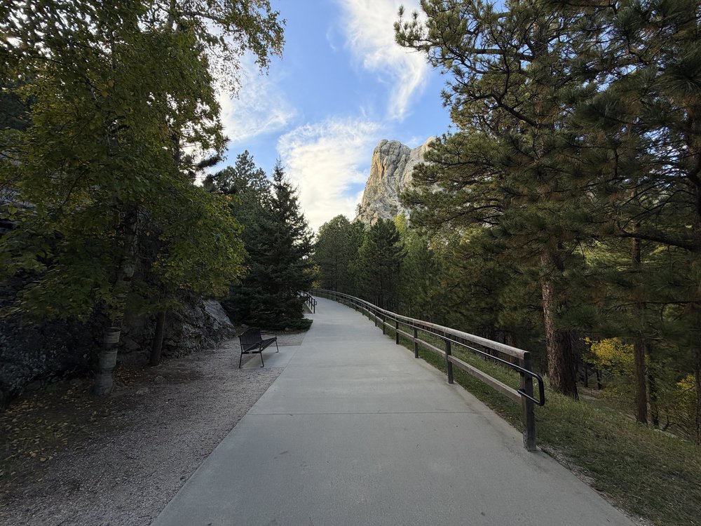 Hiking the Presidential Trail in Mount Rushmore National Memorial in ...