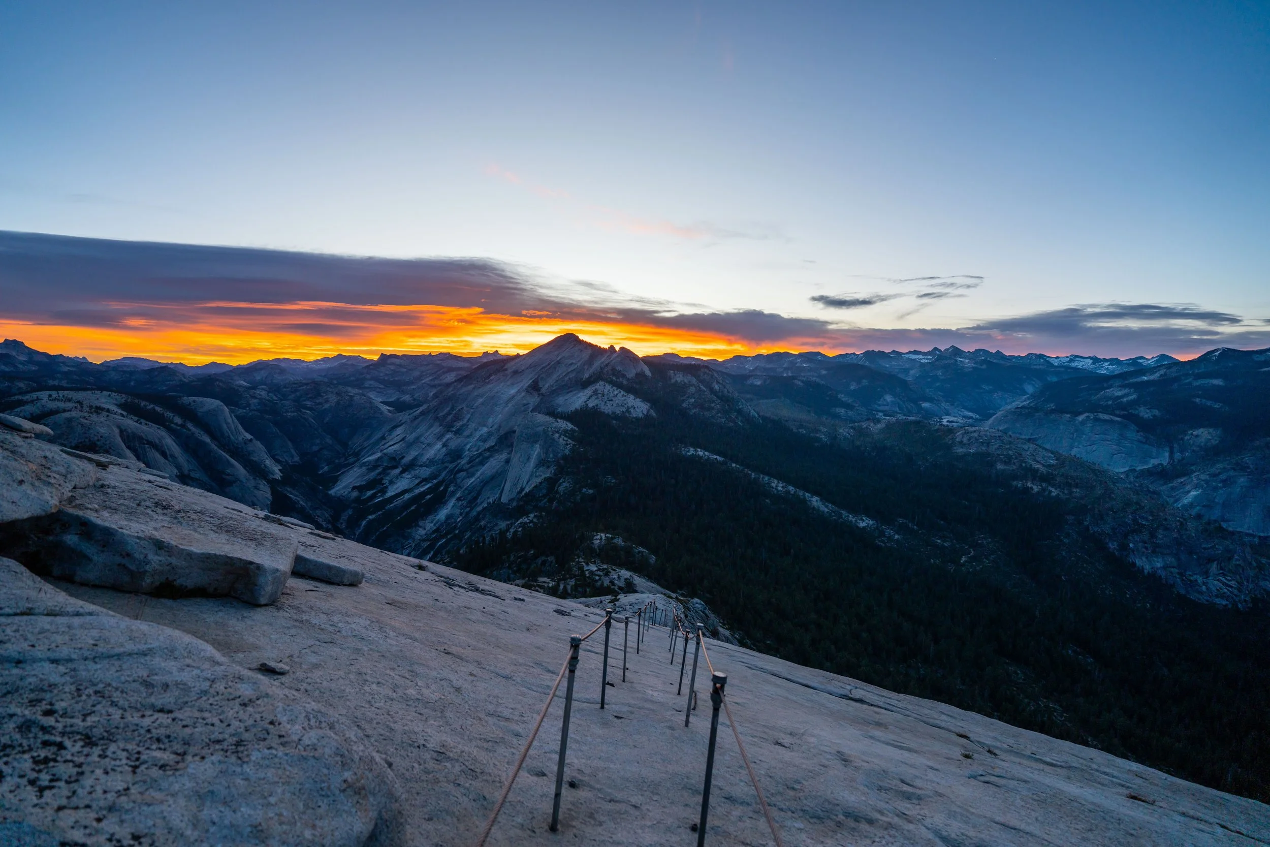Hiking the Half Dome Trail (The Cables) in Yosemite National Park ...
