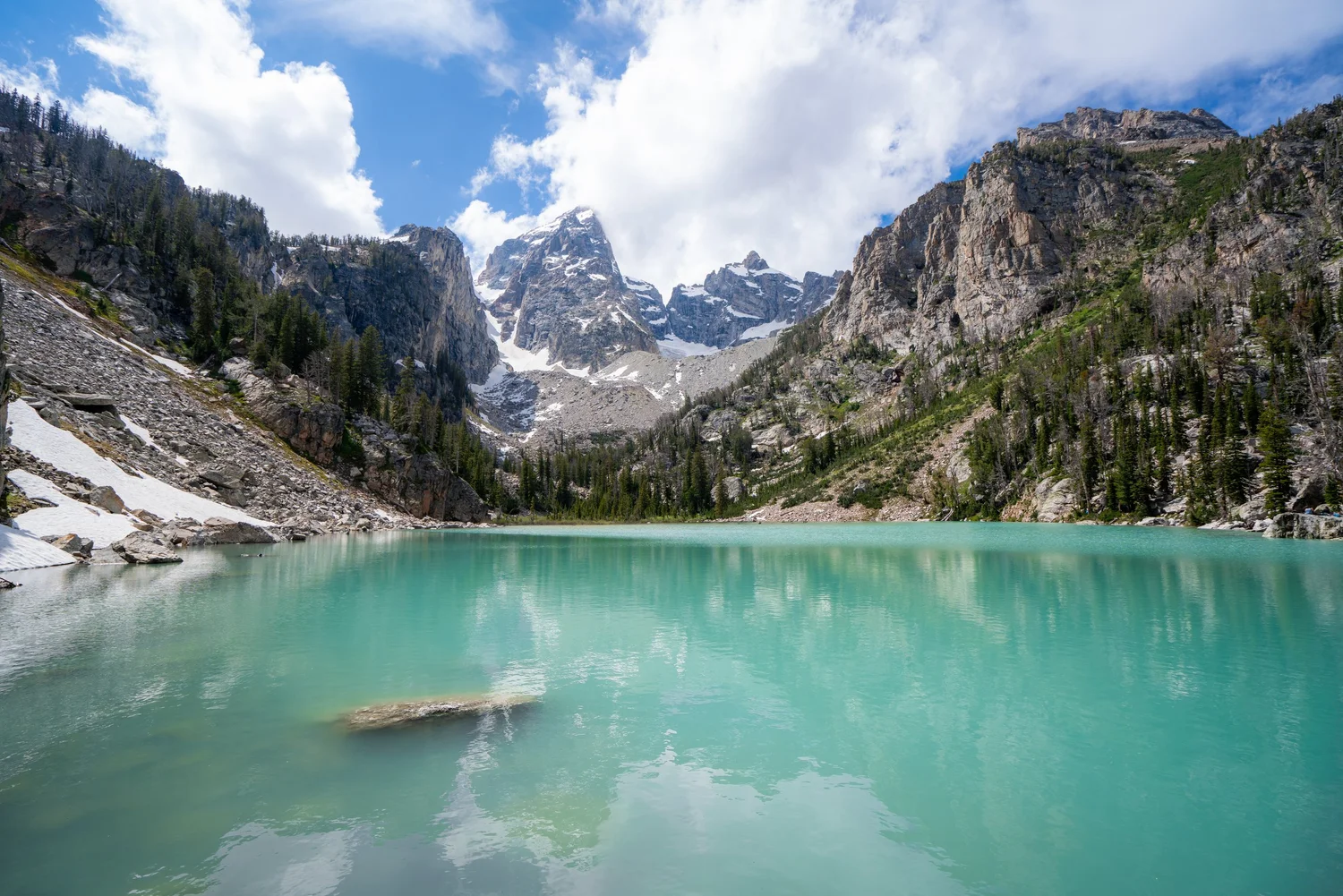 Hiking the Delta Lake Trail via Lupine Meadows in Grand Teton National ...