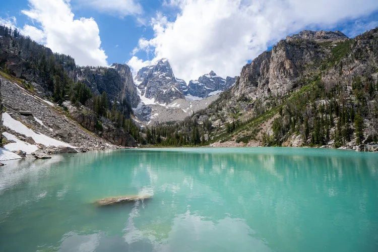 Hiking the Delta Lake Trail via Lupine Meadows in Grand Teton National ...