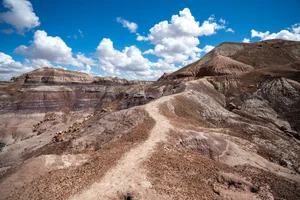 Hiking the Historic Blue Forest Trail in Petrified Forest National Park ...