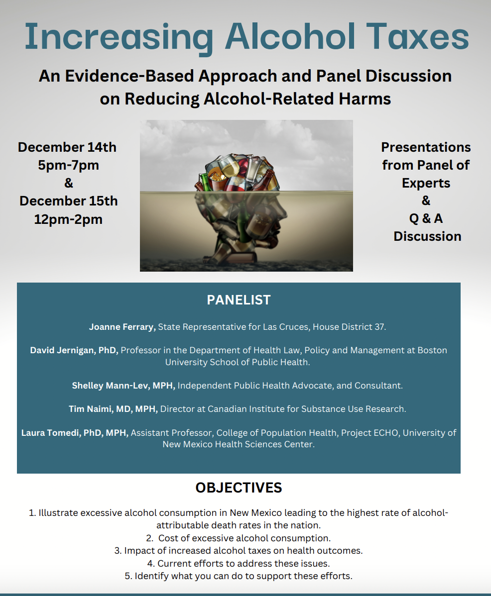 Panel: Increasing Alcohol Taxes: An Evidence-Based Approach and Panel ...