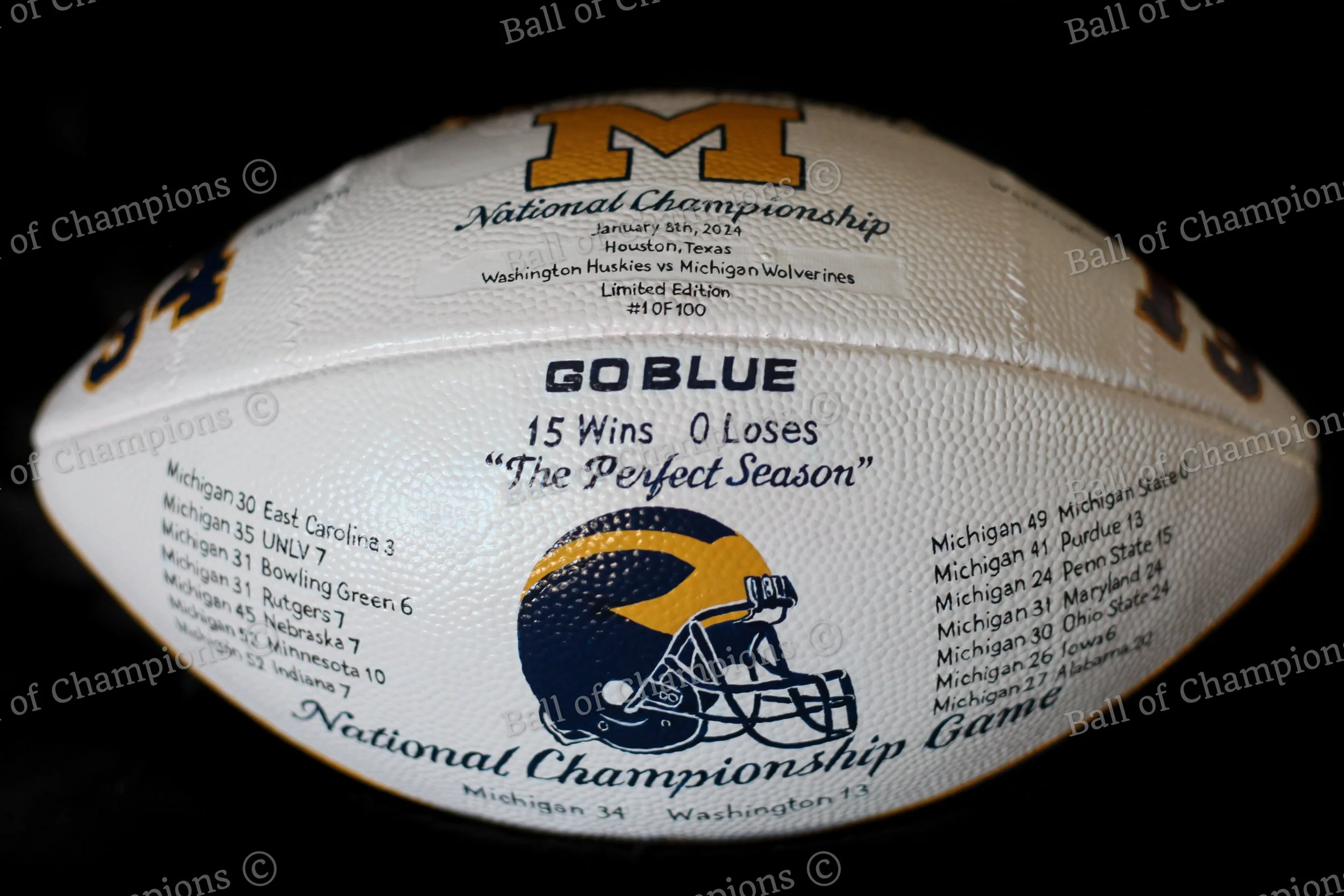 Michigan Wolverines 2023 National Champions - Official Trophy Football ...