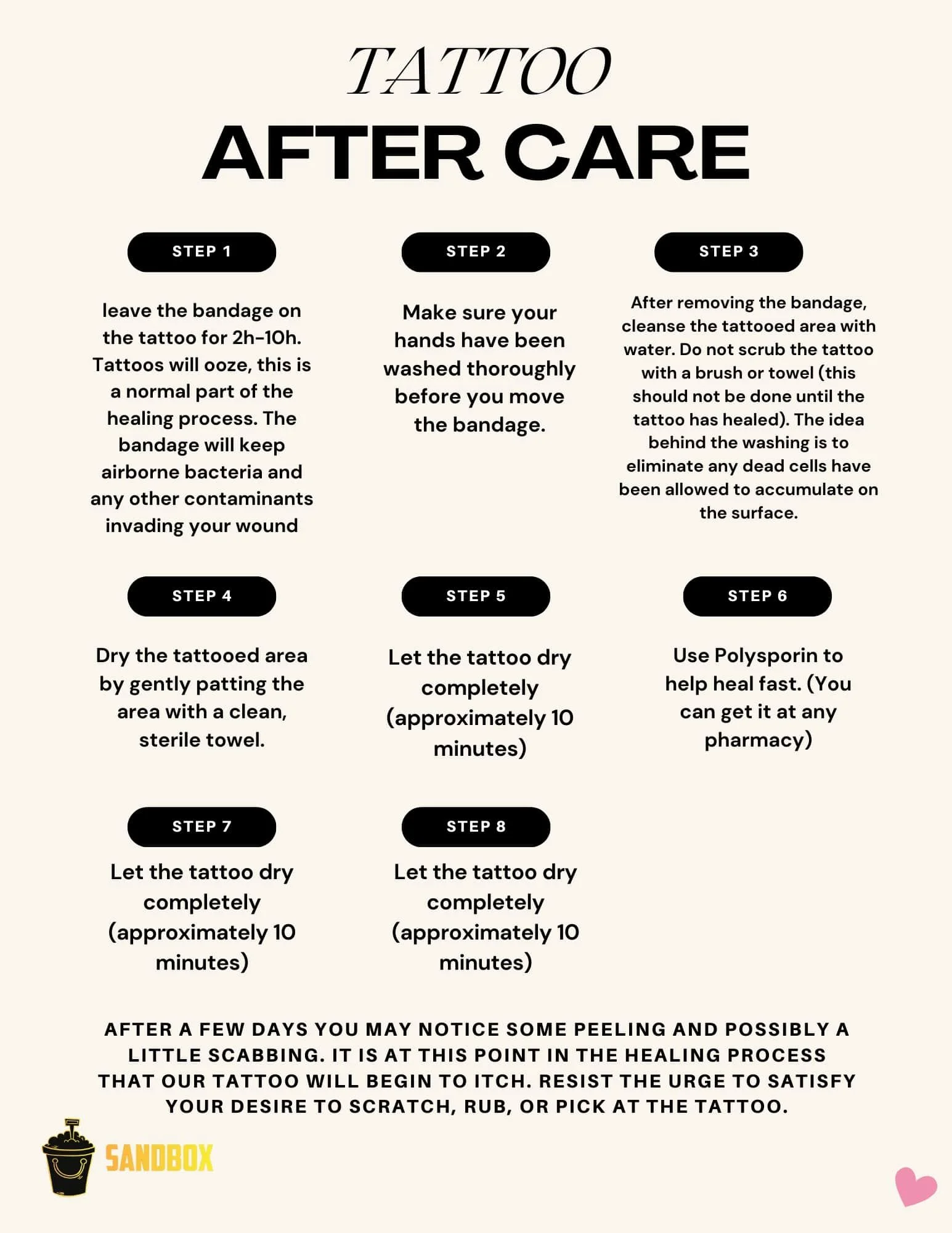 Aftercare Tattoo — Sandbox Tattoos Ottawa | Picosure Tattoo Removal Ottawa