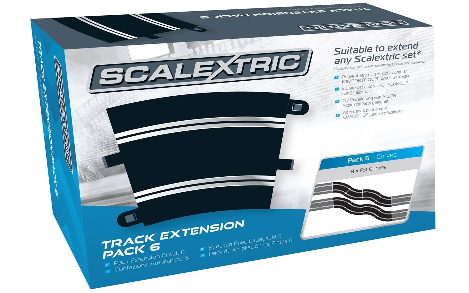 TRACK EXTENSION PACK 6 - 8 x R3 CURVES SCA 8555 — The Best Hobby Shop ...