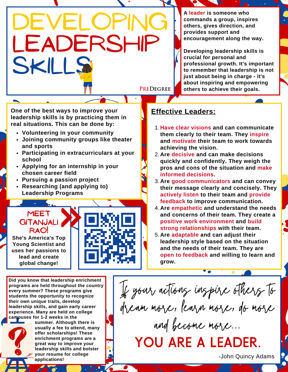 Developing Leadership Skills Lesson — PREDEGREE