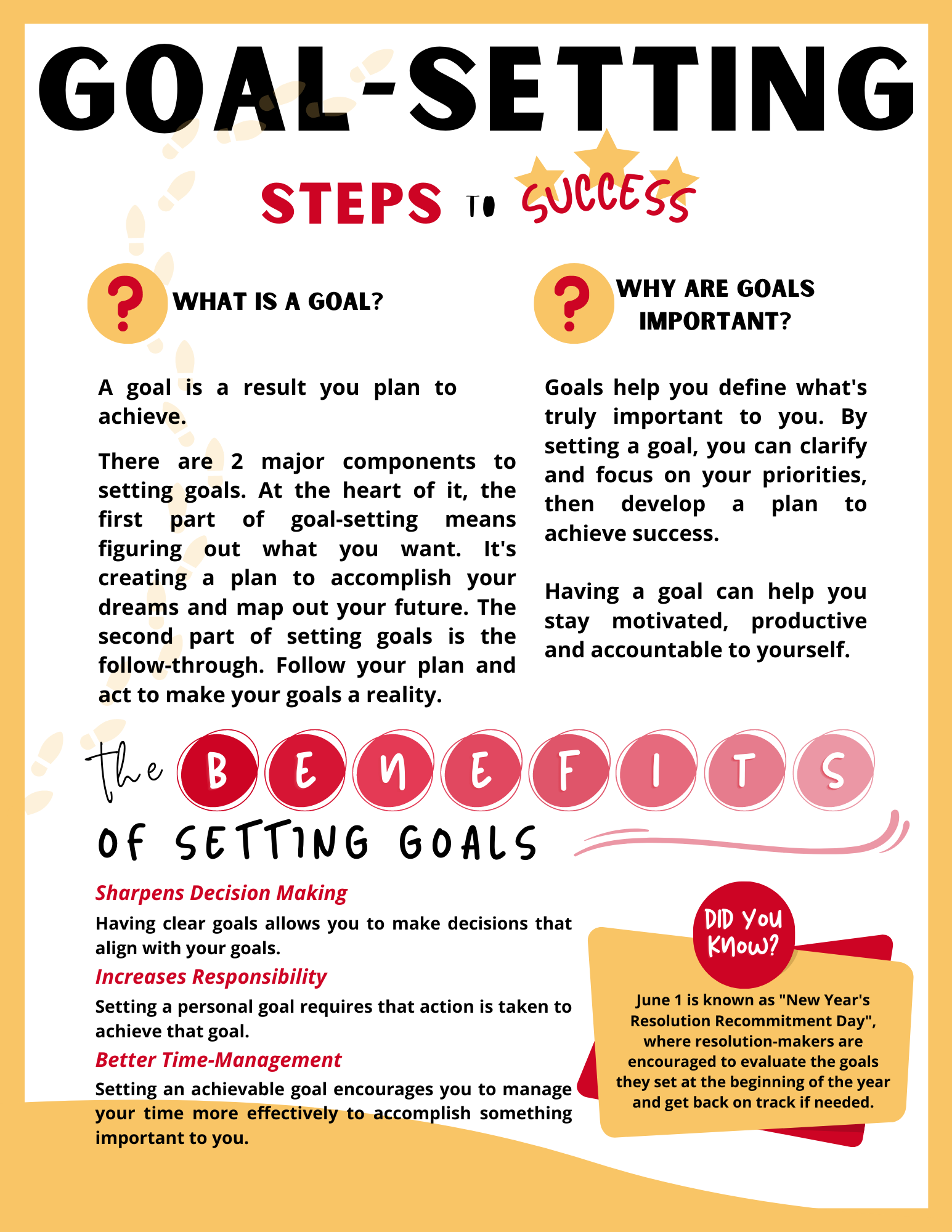 Goal Setting Lesson — PREDEGREE