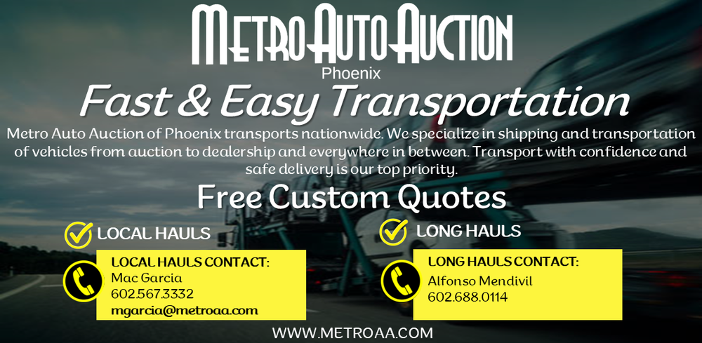 Metro Phoenix Landing — Metro Auto Auction