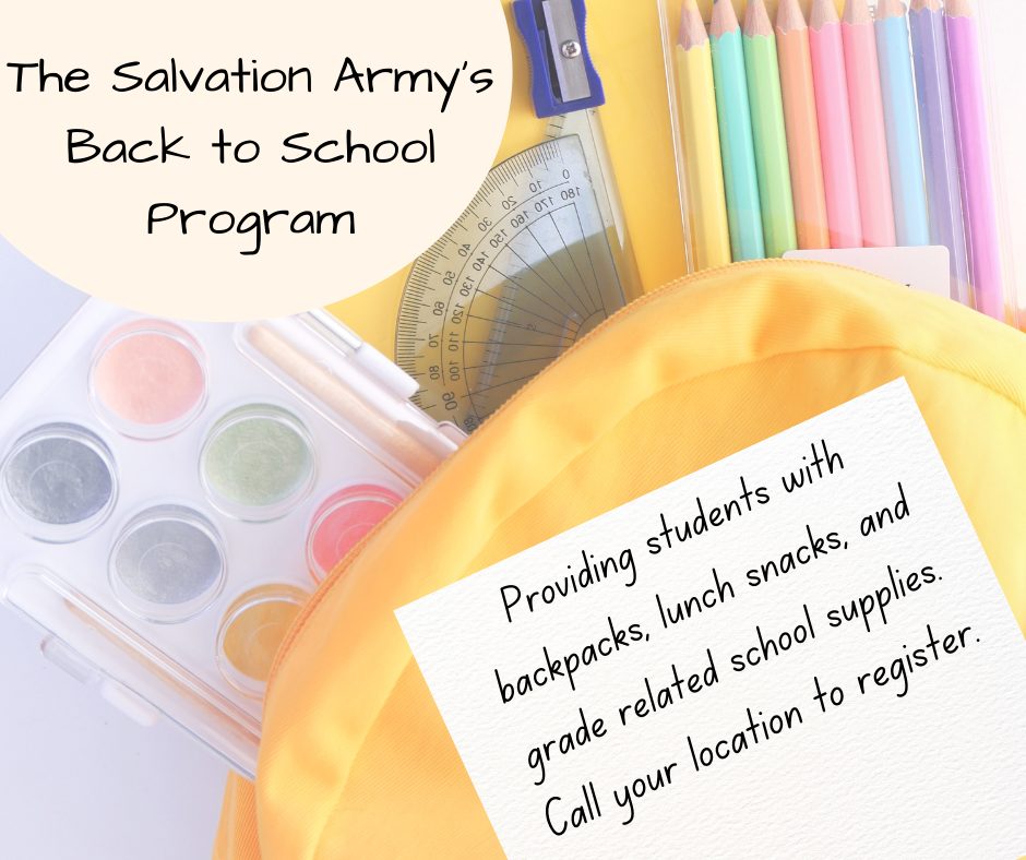 Back to School — The Salvation Army