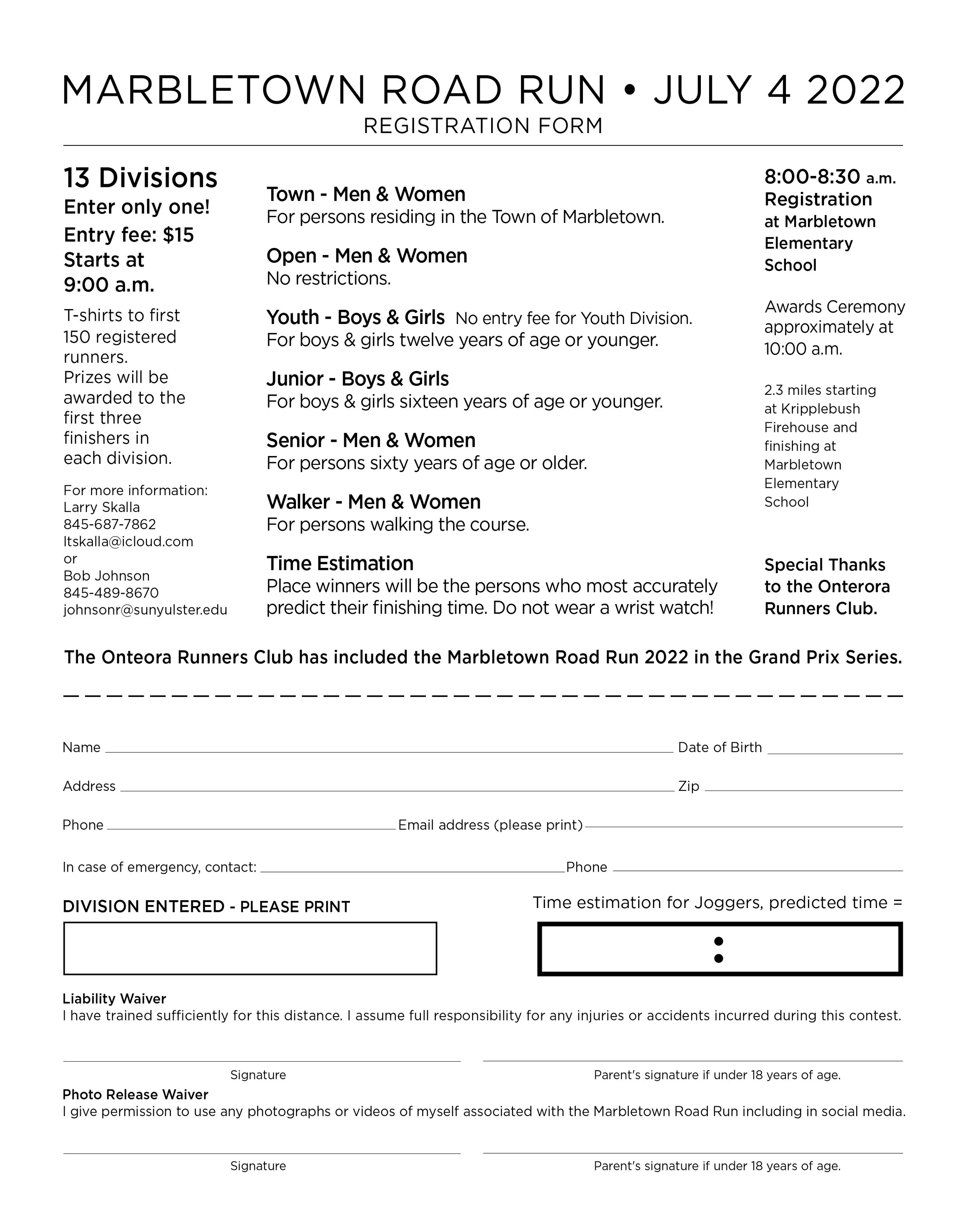 Events — Onteora Runners Club