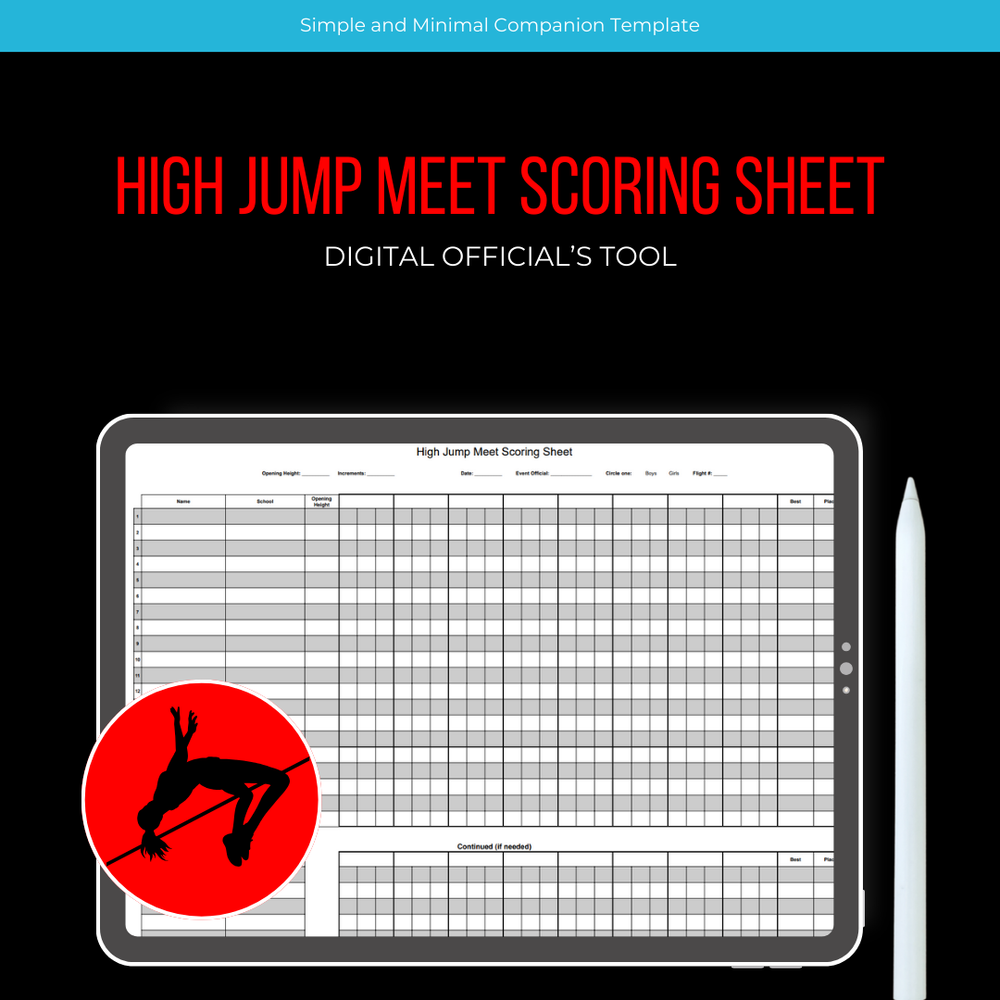Digital Download: COMPLETE Track and Field Meet Scoring Sheets Workbook