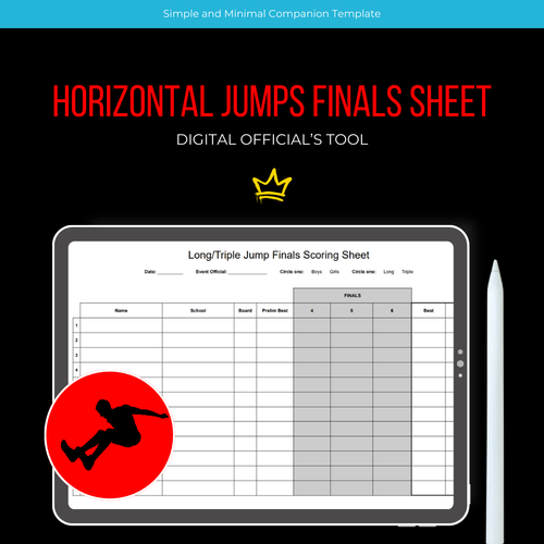 Digital Download: COMPLETE Track and Field Meet Scoring Sheets Workbook