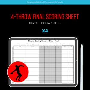Digital Download: Custom High Jump Meet Scoring Sheet