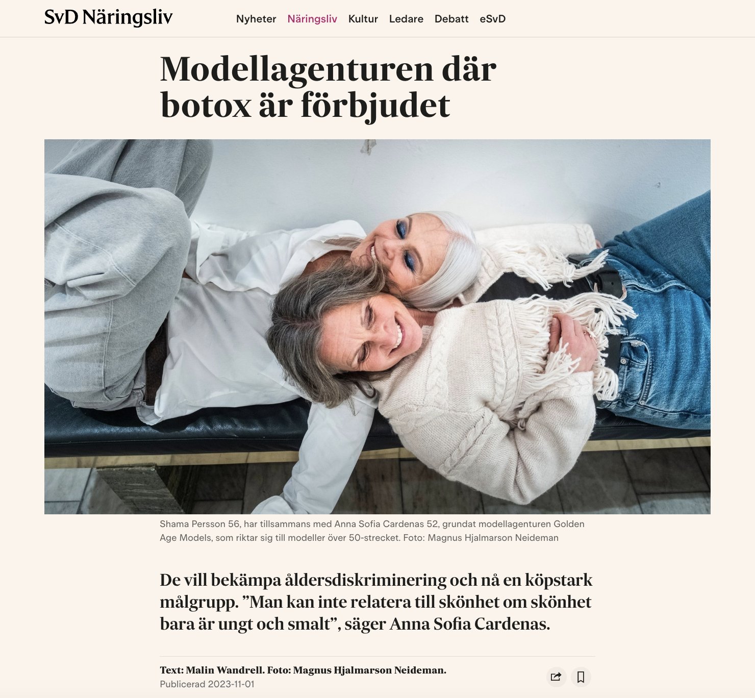 The 50+ modeling agency in Sweden