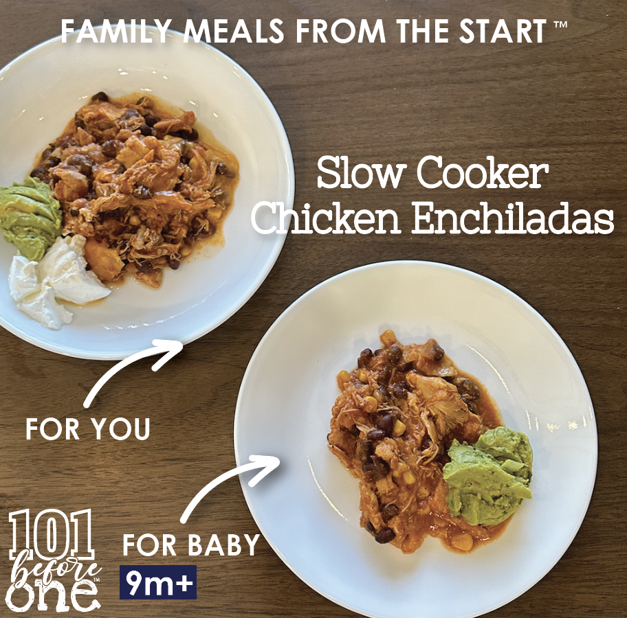 Baby-friendly Slow Cooker Chicken Enchiladas — 101 before one Baby Led ...