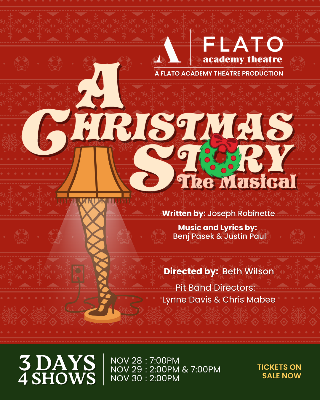 NOVEMBER 28, 29, 30 — FLATO Academy Theatre Lindsay