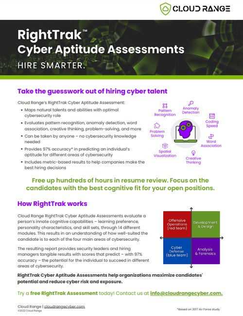 Resources: RightTrak Data Sheet | Cloud Range